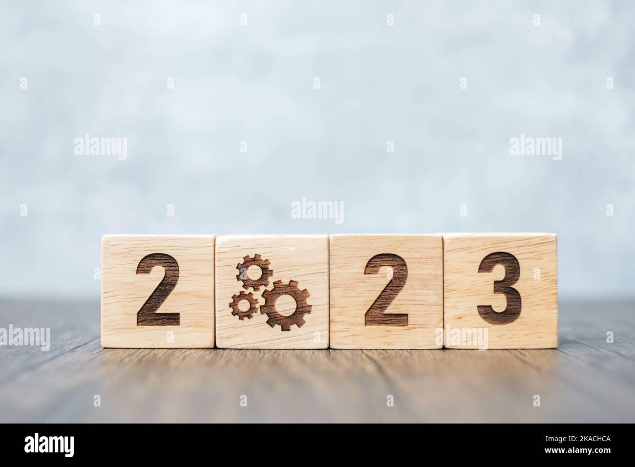 2023 block with gear icon. Business Process, Team, teamwork, Goal ...
