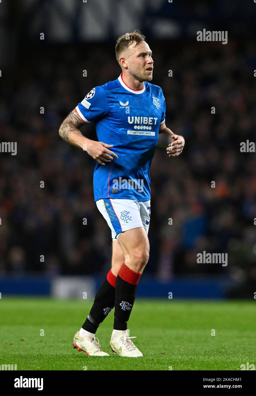 Glasgow, Scotland, 1st November 2022. Scott Arfield of Rangers during ...