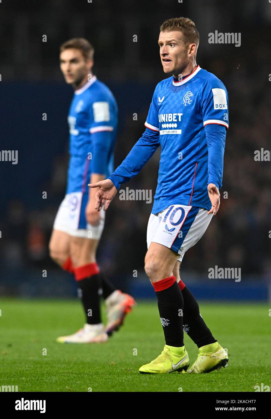 Glasgow, Scotland, 1st November 2022. Steven Davis of Rangers during the UEFA Champions League ...