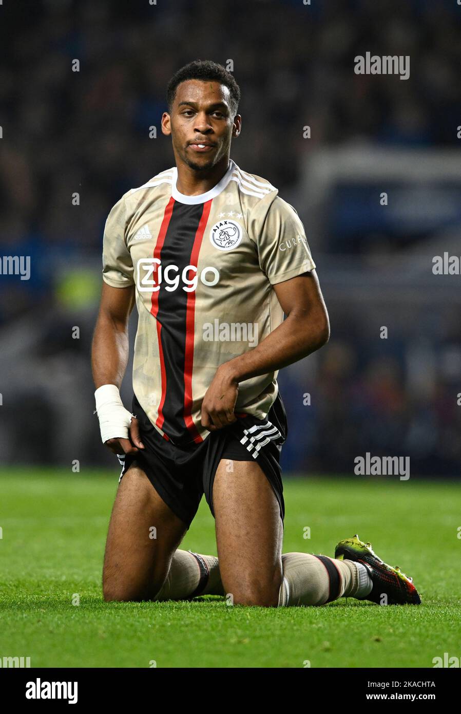 Glasgow, Scotland, 1st November 2022. Jurri‘n Timber of Ajax during the ...