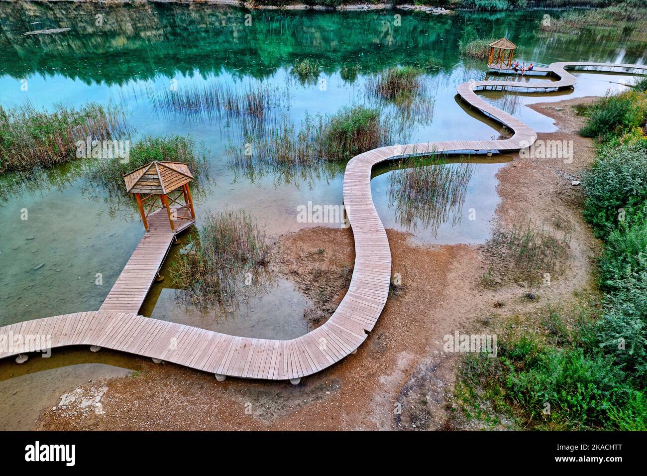 The famous footbridge - Maldives in Jaworzno. Open-pit mine, quarry ...