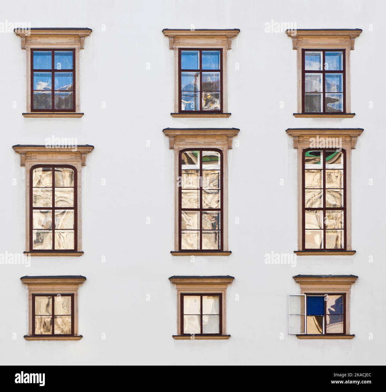 old windows at Hofburg facade in vienna Stock Photo - Alamy