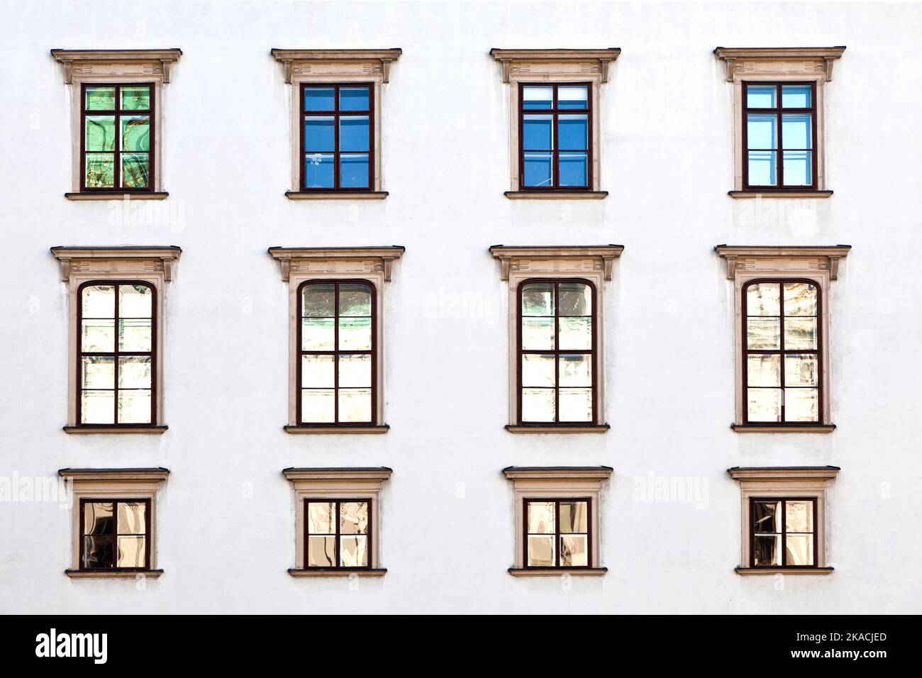 old windows at Hofburg facade in vienna Stock Photo - Alamy
