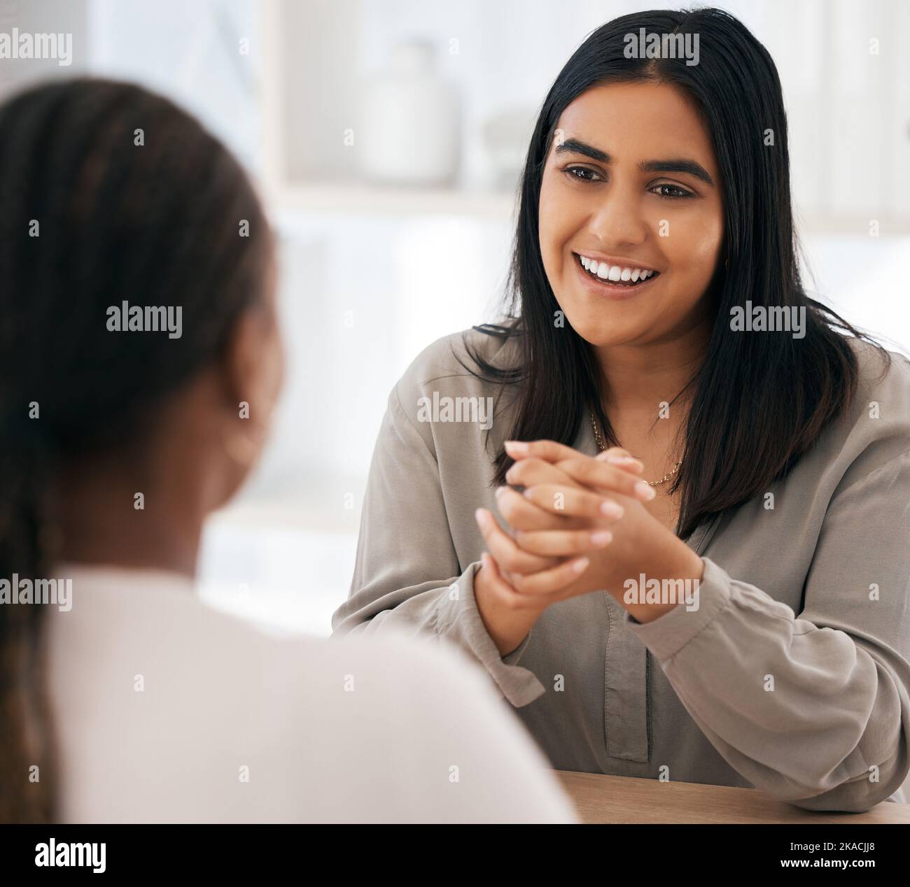 Meeting, human resources and interview with a business woman talking to ...