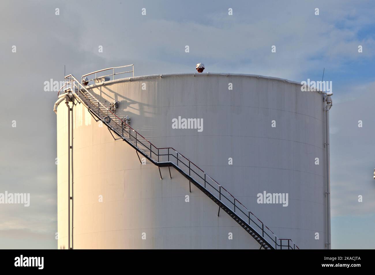 Climbing oil storage tank hi-res stock photography and images - Alamy
