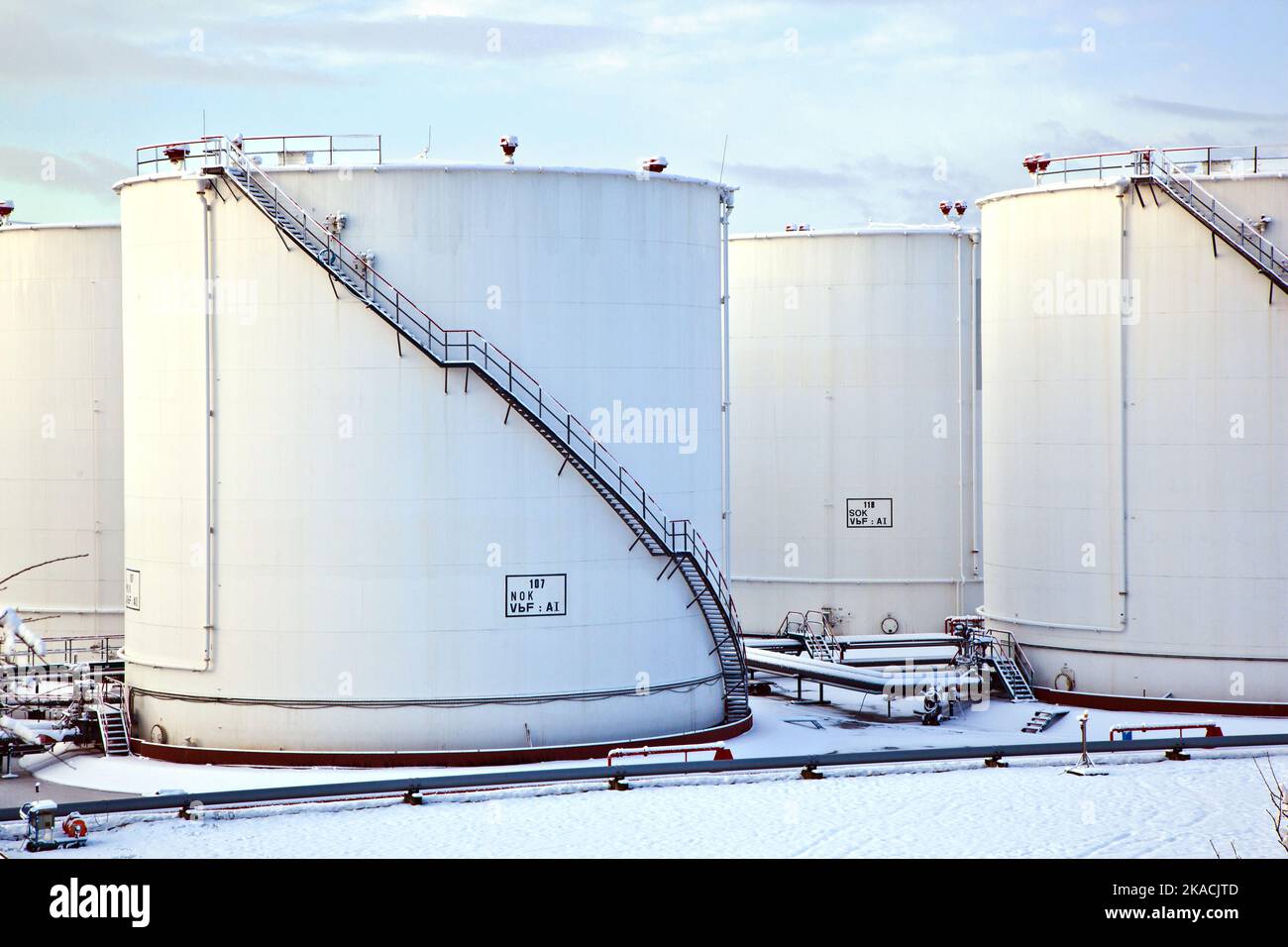 Huge iron tanks industrial plant hi-res stock photography and images ...