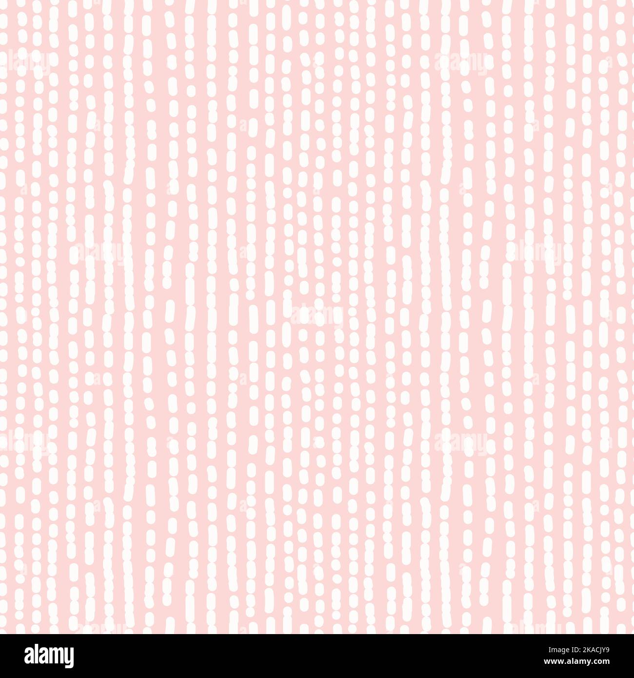 Hand drawn seamless rose and white irregular dotted line texture ...