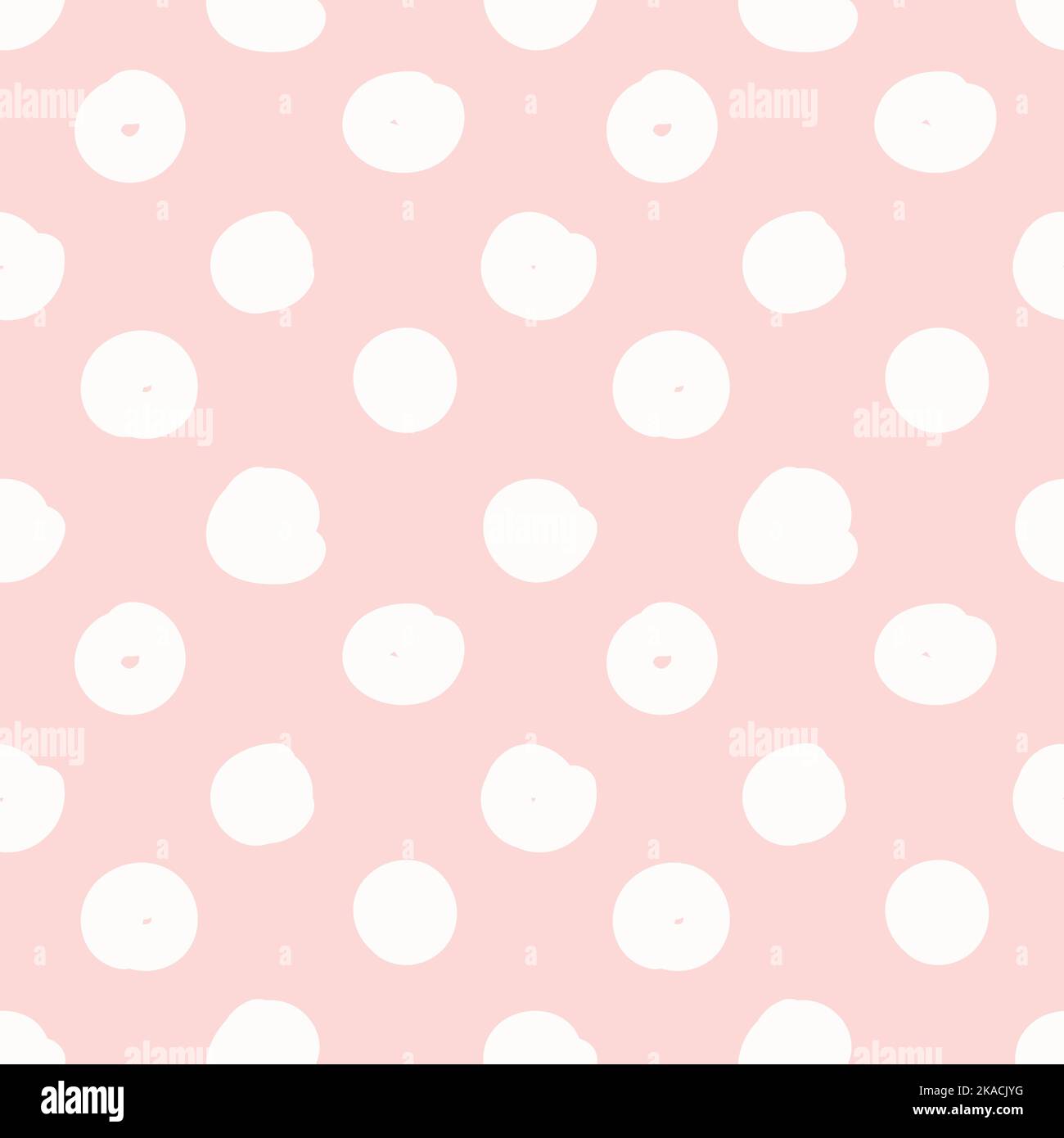 Hand drawn seamless pink dot texture, vector illustration Stock Vector ...