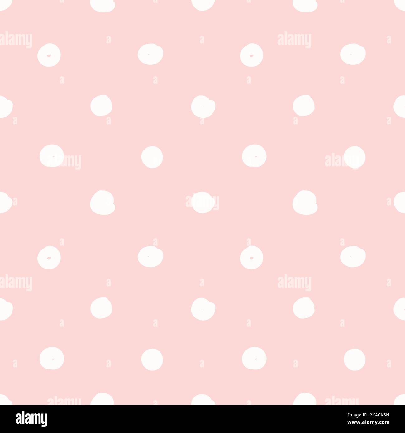 Hand drawn seamless pink irregular dot texture, vector illustration ...