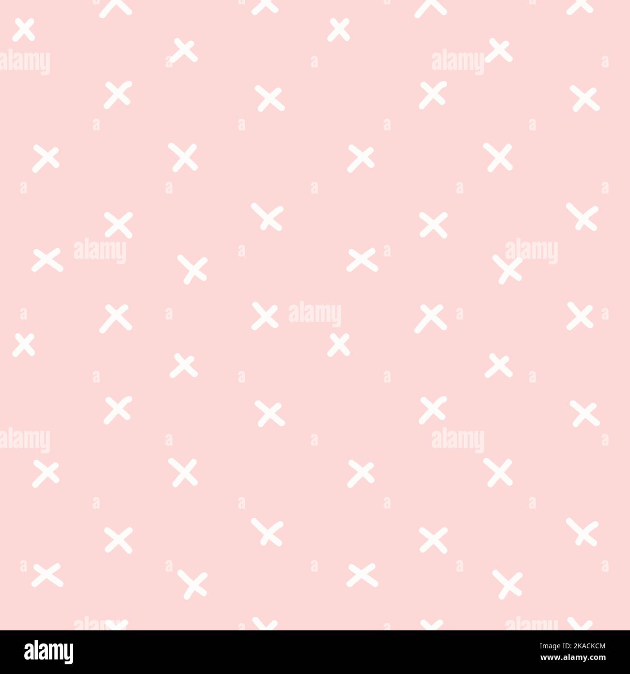 Hand drawn seamless pink cross texture, vector illustration Stock ...