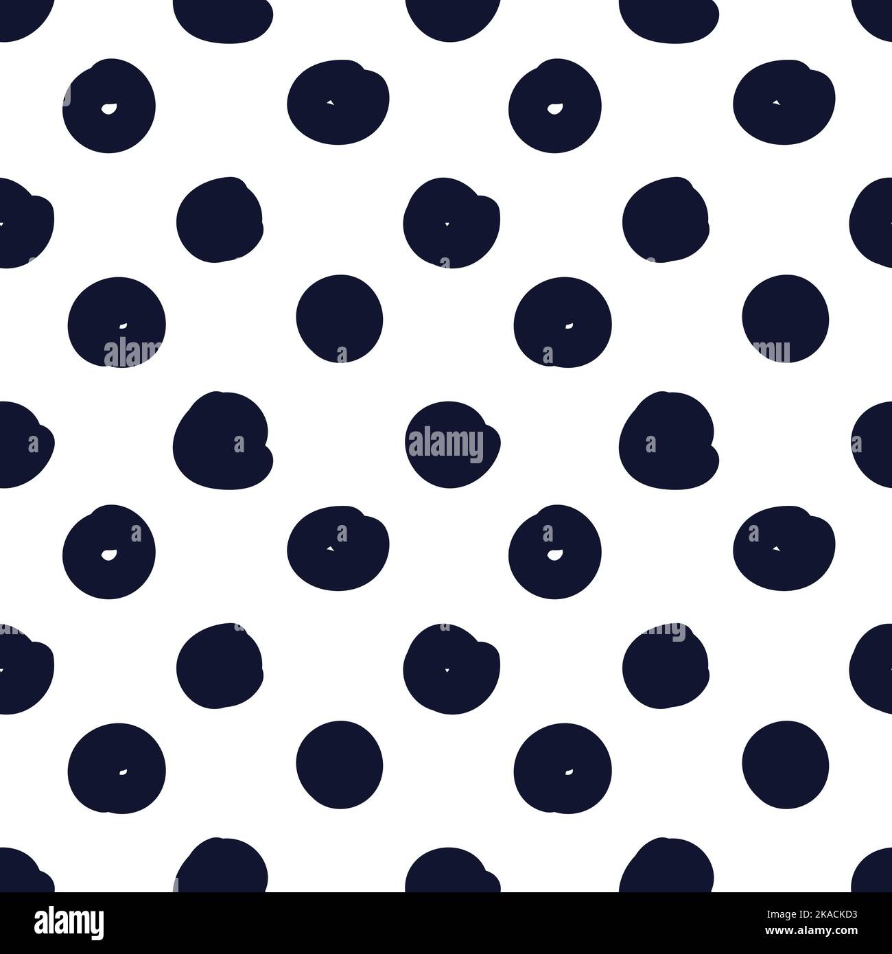Hand drawn seamless indigo dot texture, vector illustration Stock ...