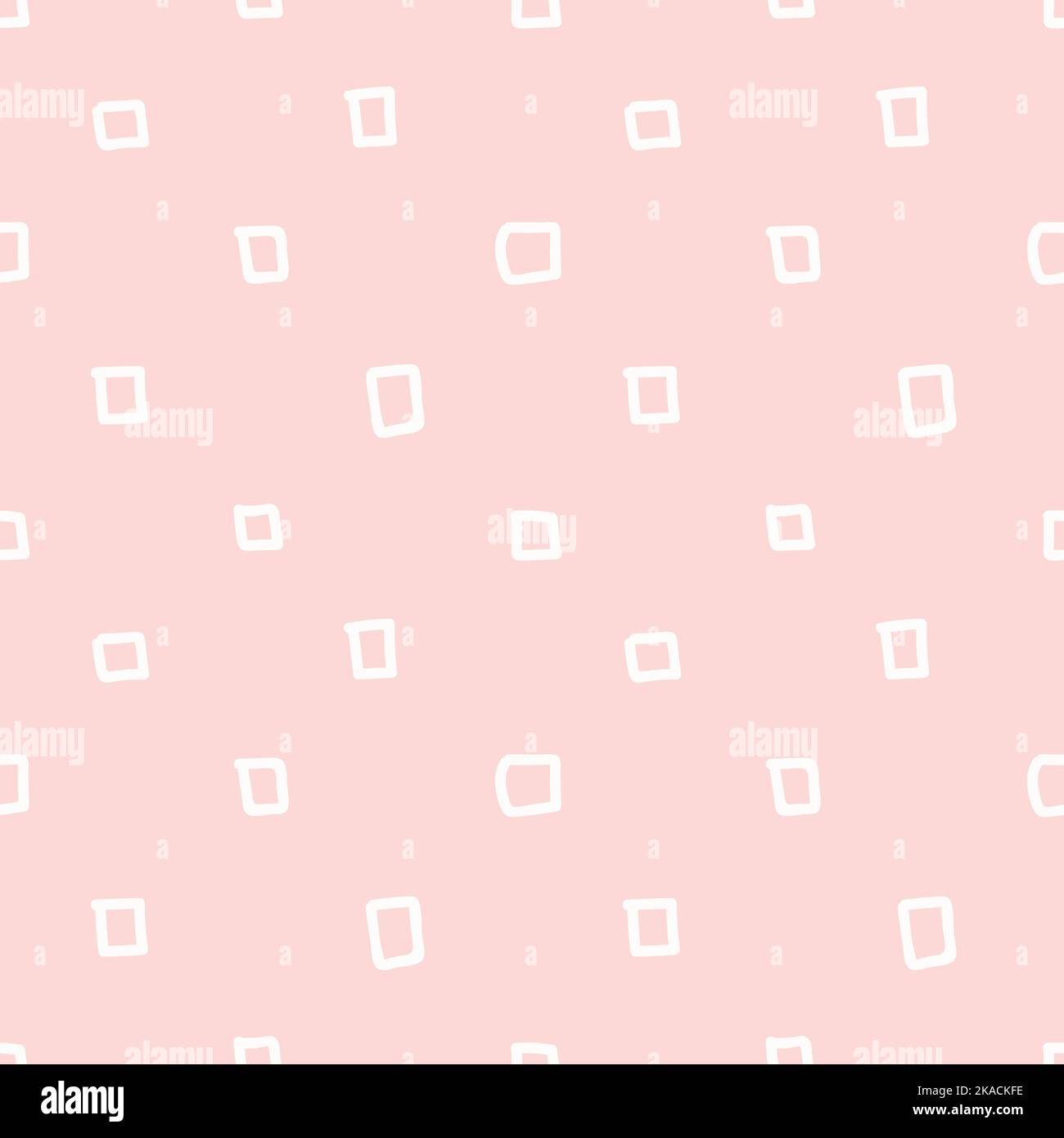 Hand drawn seamless pink square texture, vector illustration Stock ...