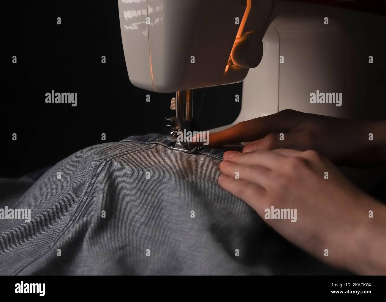 Process of denim jeans manufacturing hi-res stock photography and ...