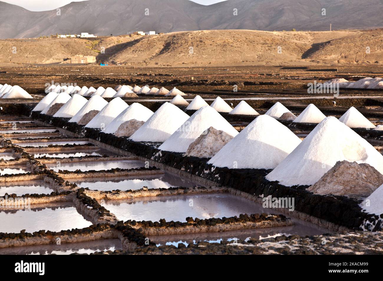 Salt refinery, Saline from Janubio, Lanzarote, Spain Stock Photo - Alamy