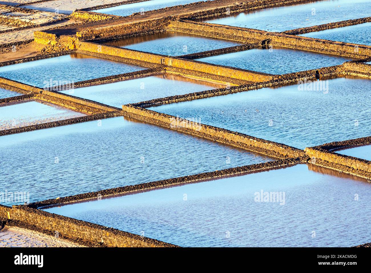 Salt refinery, Saline from Janubio, Lanzarote, Spain Stock Photo - Alamy