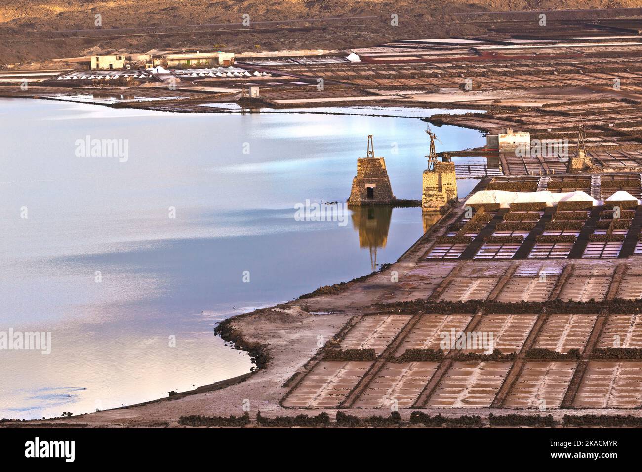 Salt refinery, Saline from Janubio, Lanzarote, Spain Stock Photo - Alamy