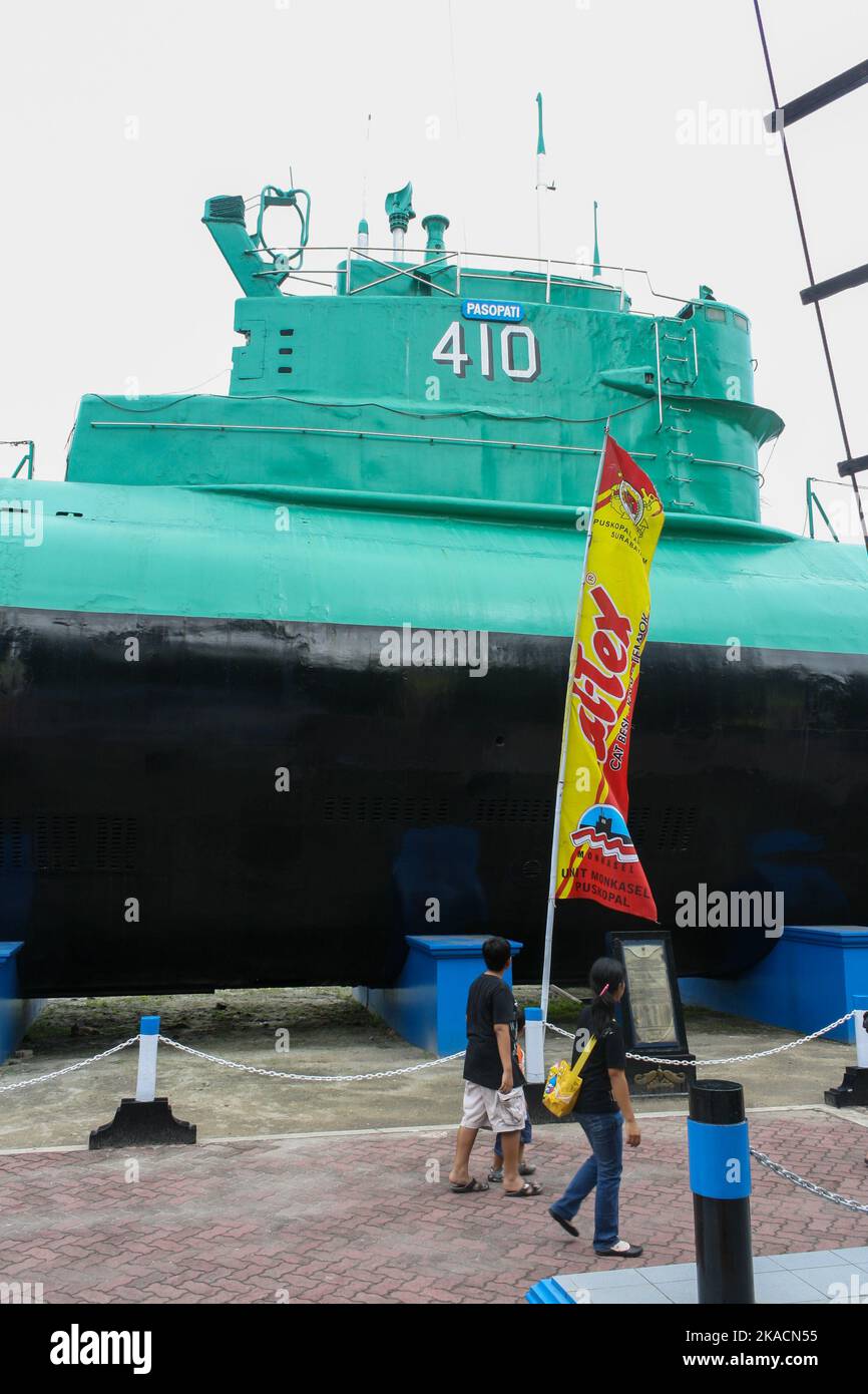 Retired and old submarine of Indonesian Navy named Pasopati 410 made in ...