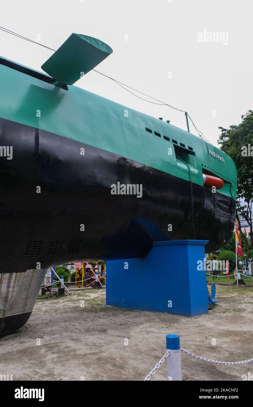 Retired and old submarine of Indonesian Navy named Pasopati 410 made in ...