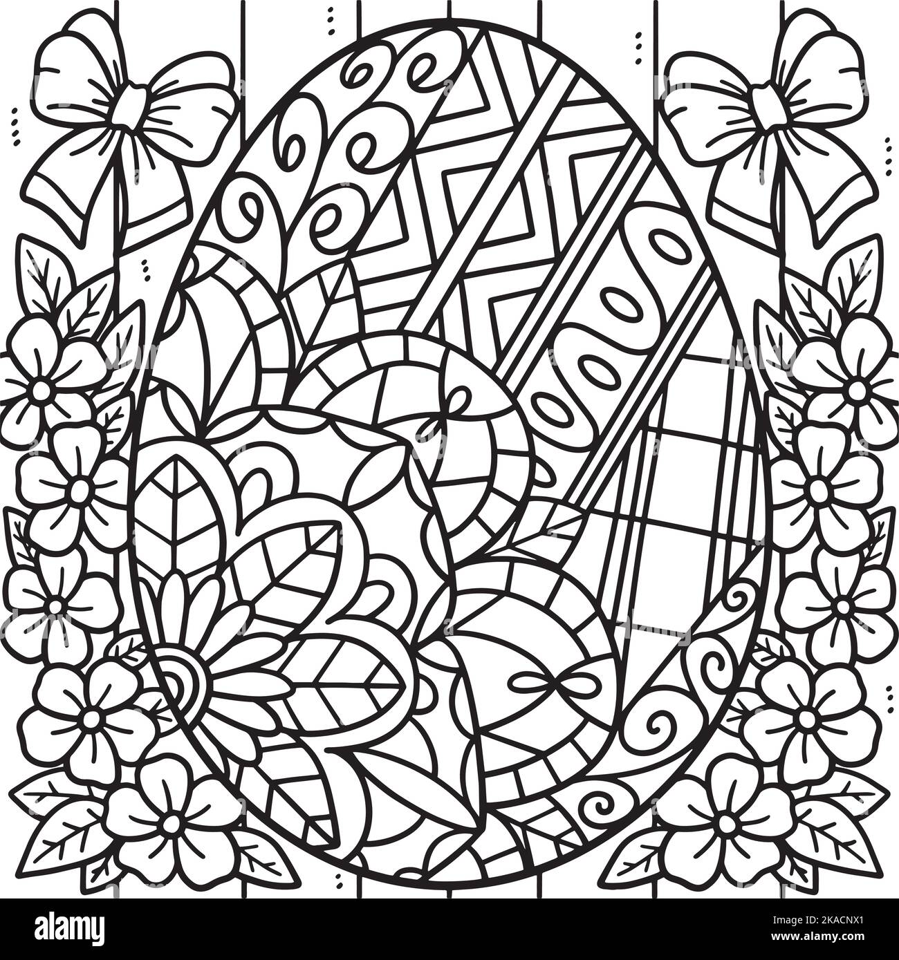 Easter Egg Mandala Coloring Page for Kids Stock Vector Image & Art - Alamy