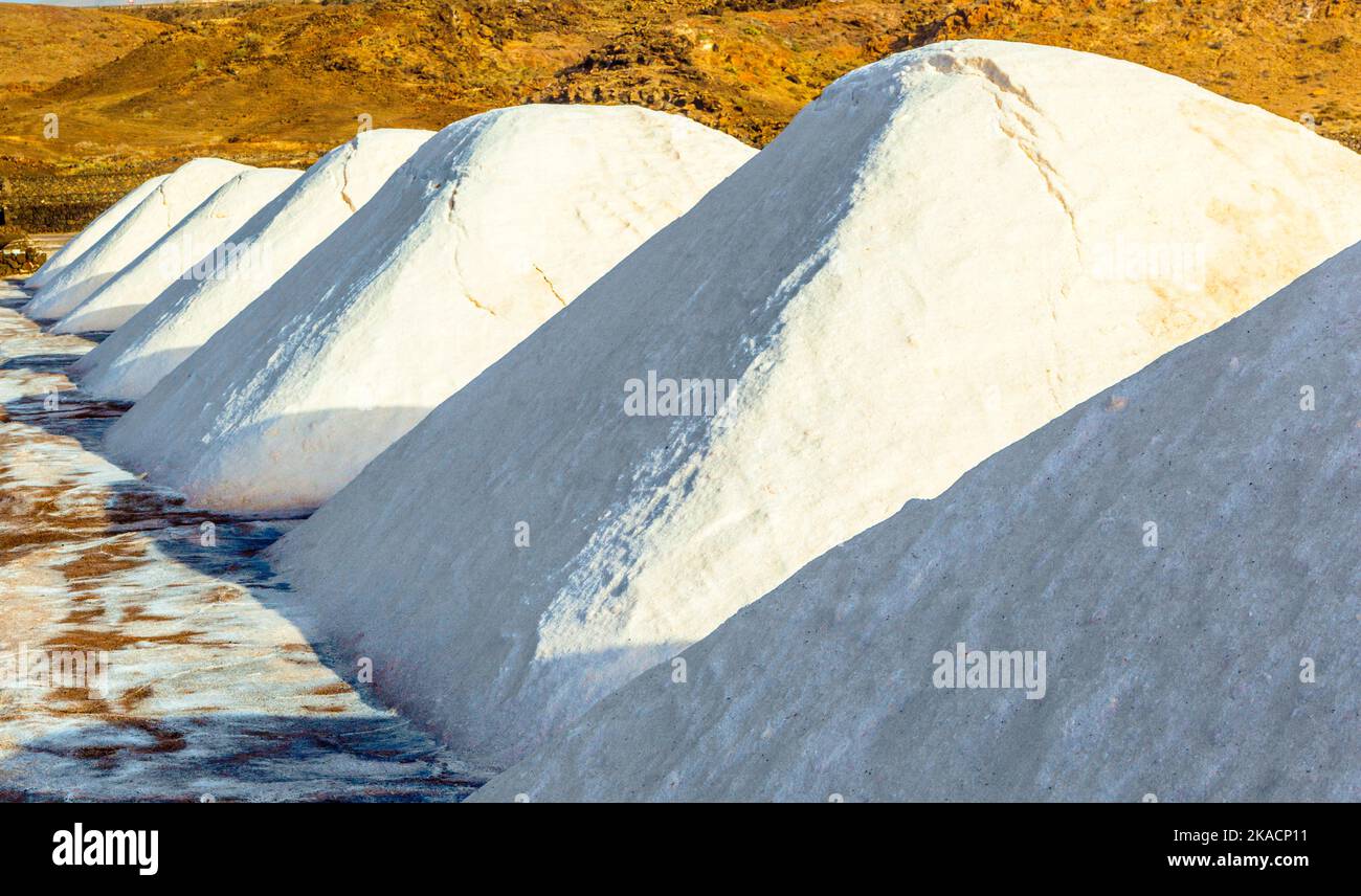 Salt refinery, Saline from Janubio, Lanzarote, Spain Stock Photo - Alamy