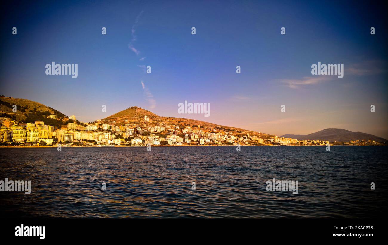 Saranda sunset panorama hi-res stock photography and images - Alamy