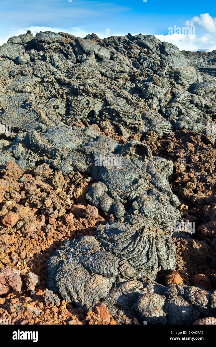 Stones of volcanic flow give a beautiful natural structure Stock Photo ...