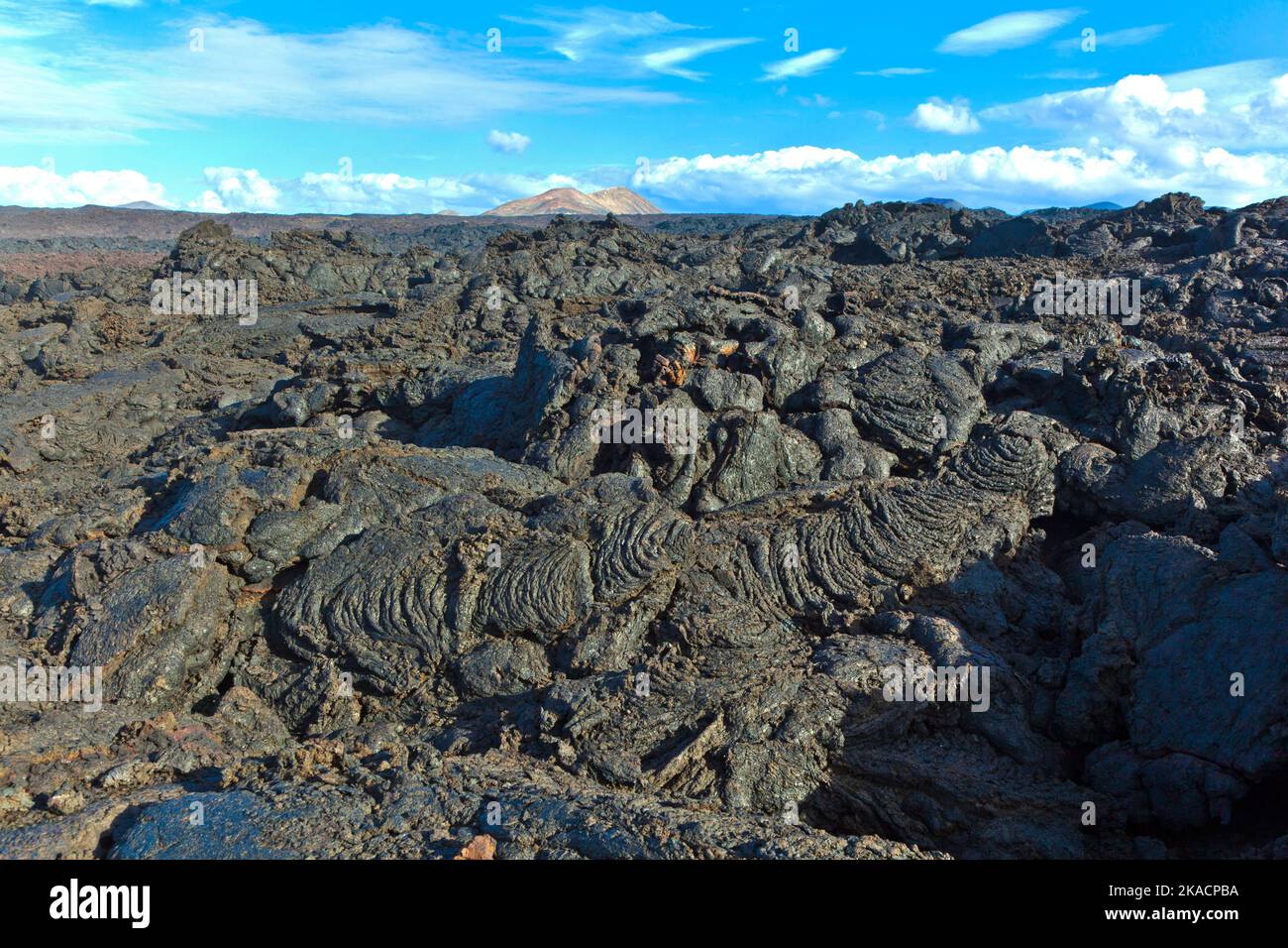 Stones of volcanic flow give a beautiful natural structure Stock Photo ...