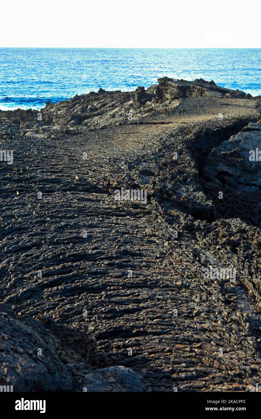 Stones of volcanic flow give a beautiful natural structure Stock Photo ...