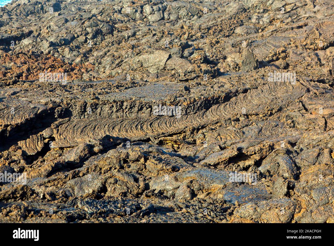 Stones of volcanic flow give a beautiful natural structure Stock Photo ...