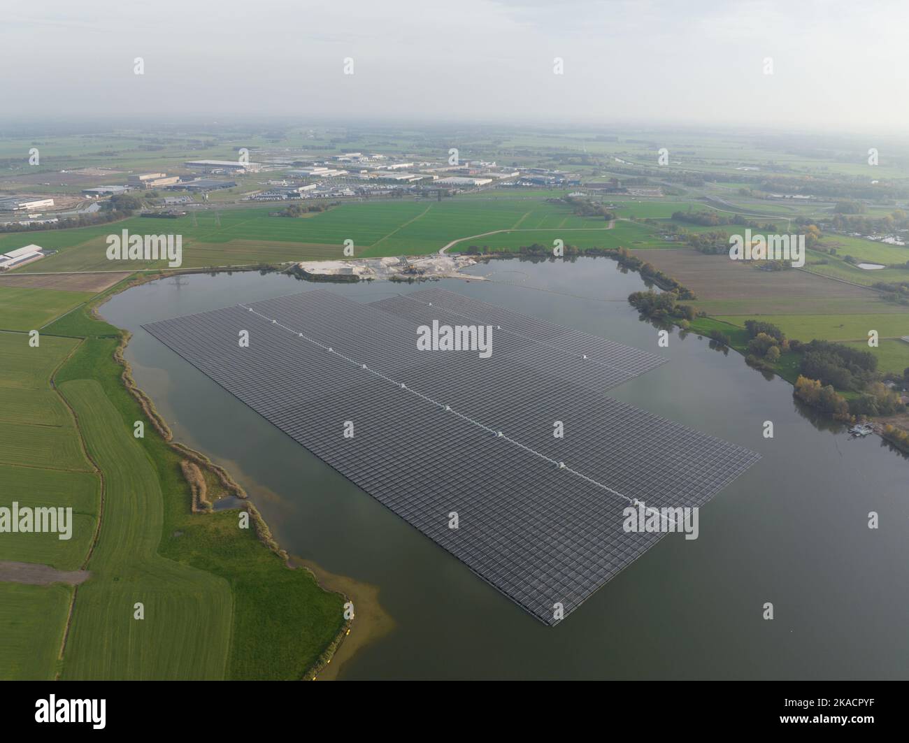 Largest floating solar park in Europe on a sand extraction lake ...