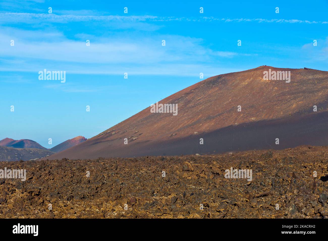 volcano in timanfaya national park in Lanzarote, Spain Stock Photo - Alamy