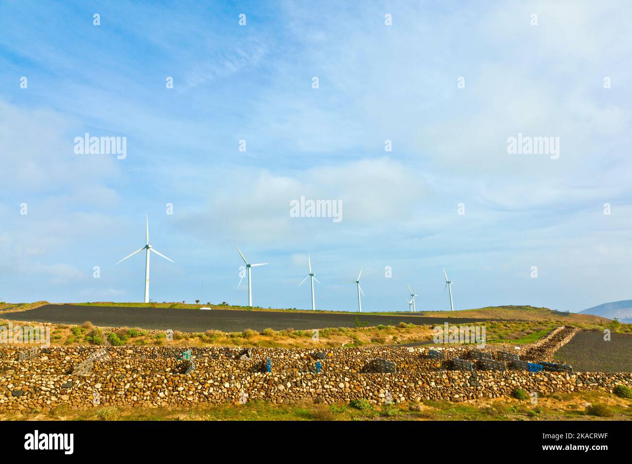 wind engine on top of hill in motion Stock Photo - Alamy