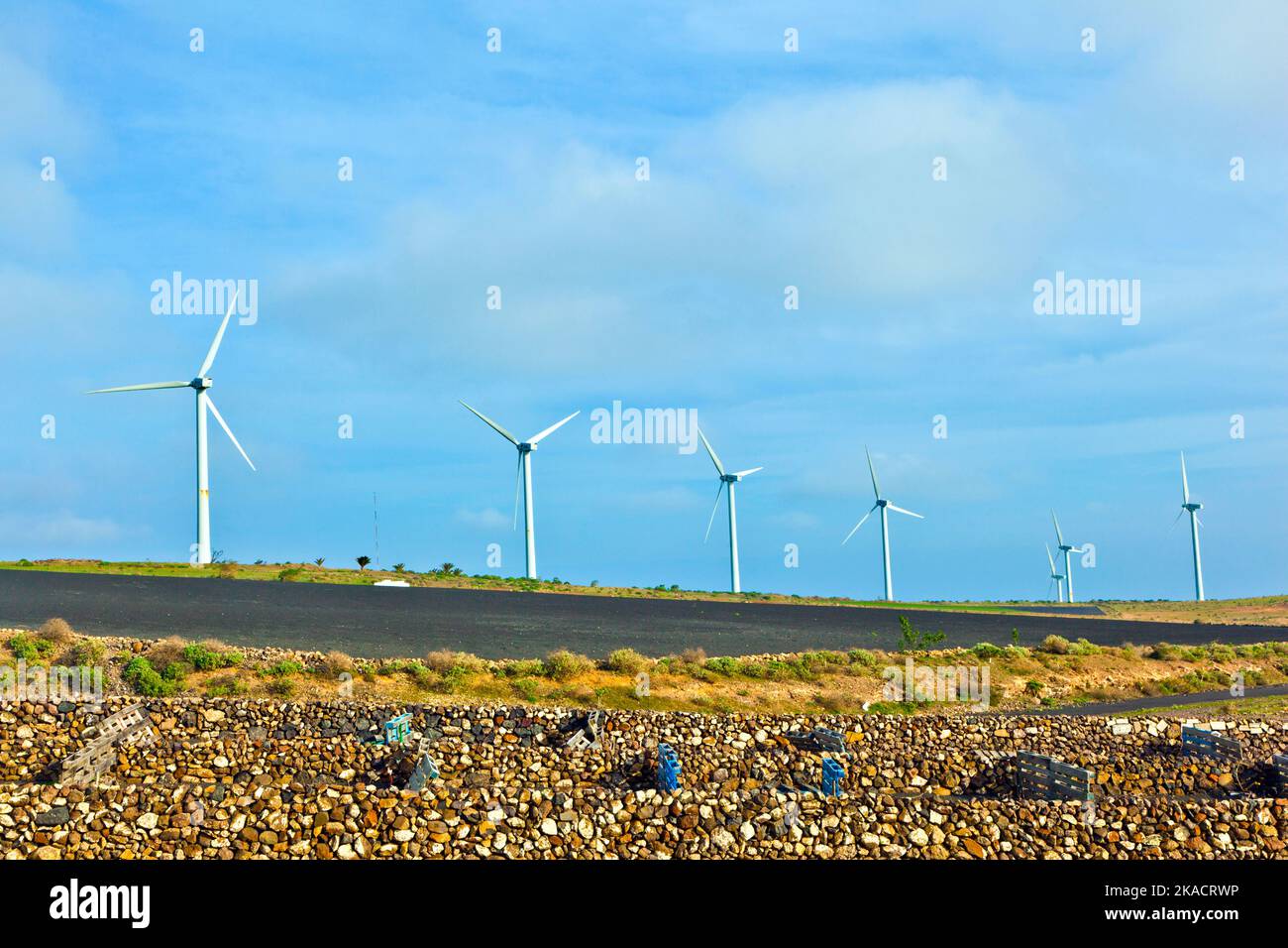 wind engine on top of hill in motion Stock Photo - Alamy