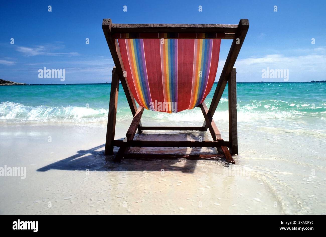 wooden chair at the beach Stock Photo - Alamy