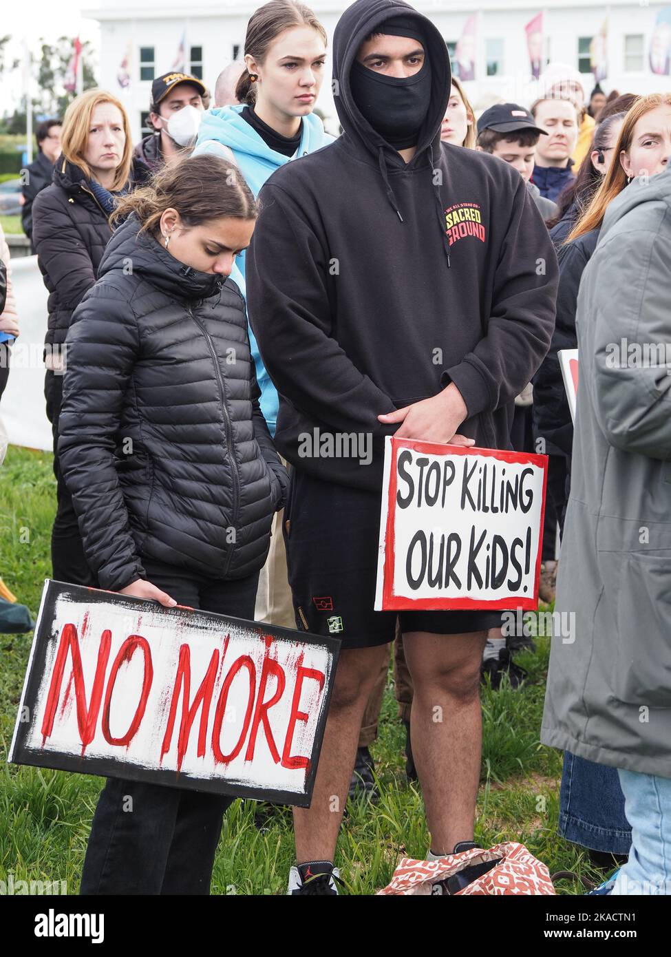 Canberra, Australia, 02/11/2022, Hundreds of people gathered at the ...