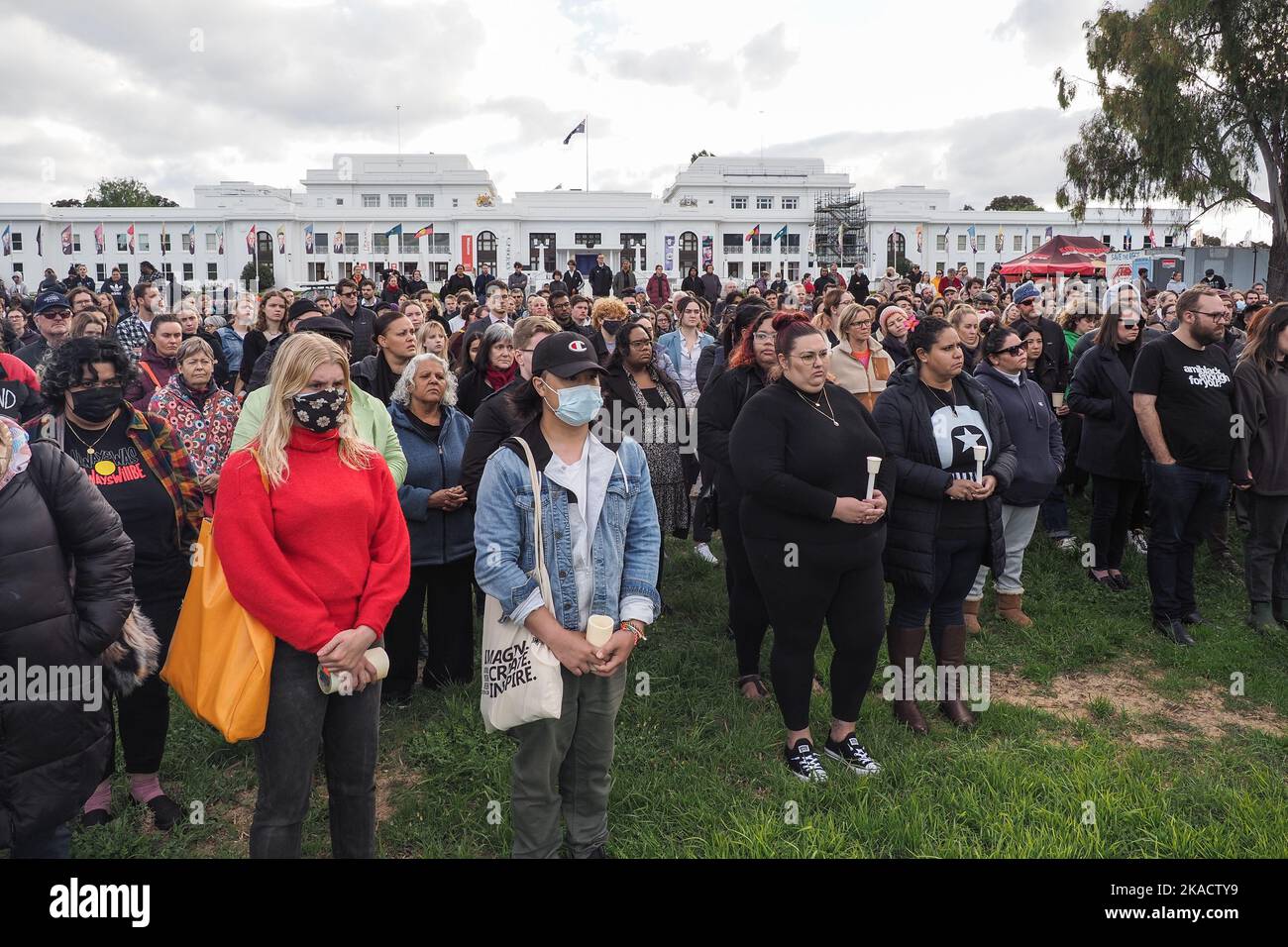 Canberra, Australia, 02/11/2022, Hundreds of people gathered at the ...