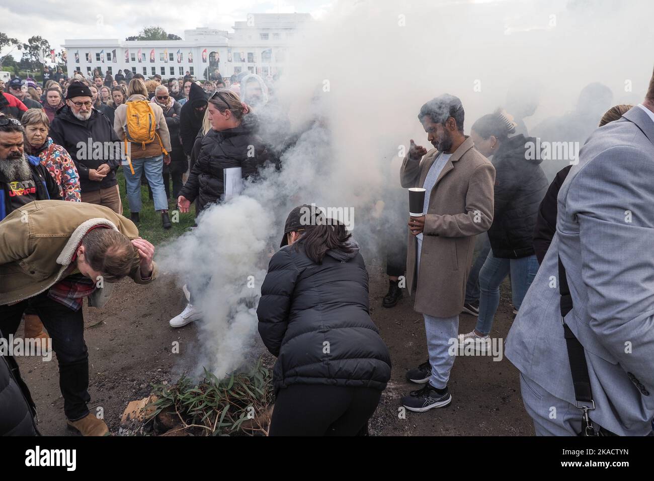 Canberra, Australia, 02/11/2022, Hundreds of people gathered at the ...
