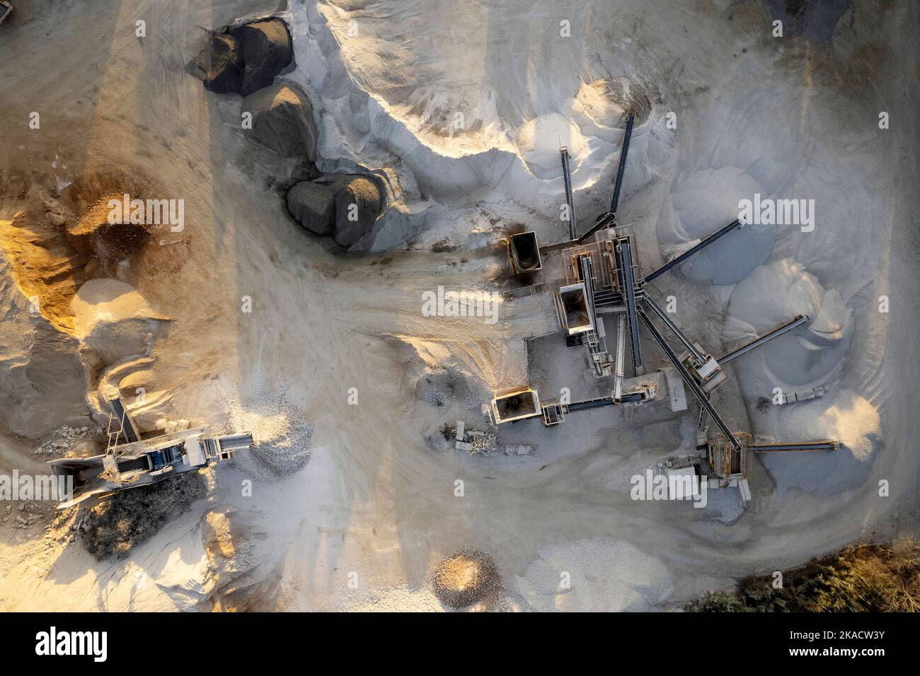 Aerial photographic documentation of a factory for the production of ...