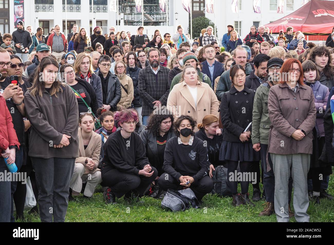 Canberra, Australia, 02/11/2022, Hundreds of people gathered at the ...