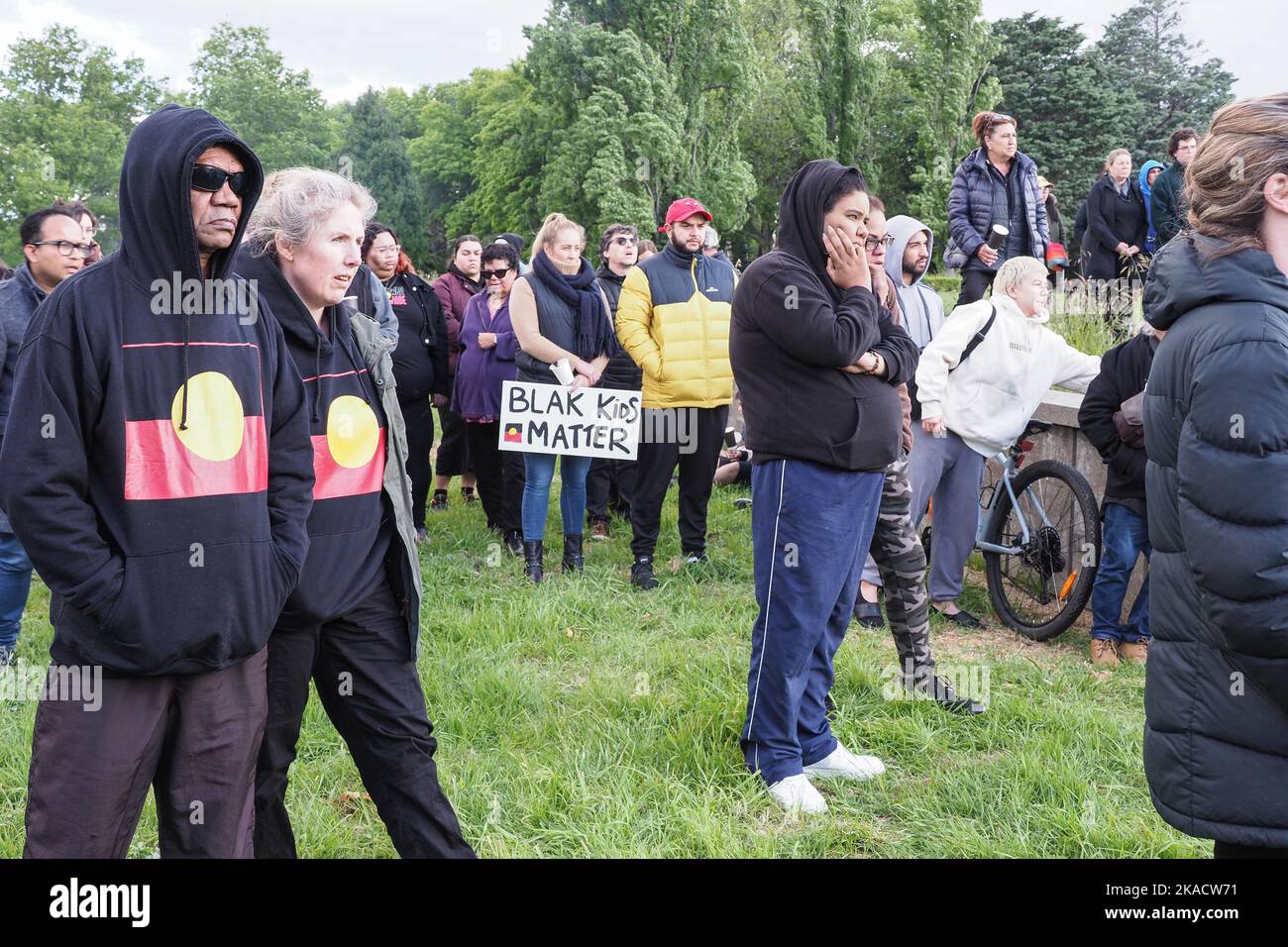 Canberra, Australia, 02/11/2022, Hundreds of people gathered at the ...