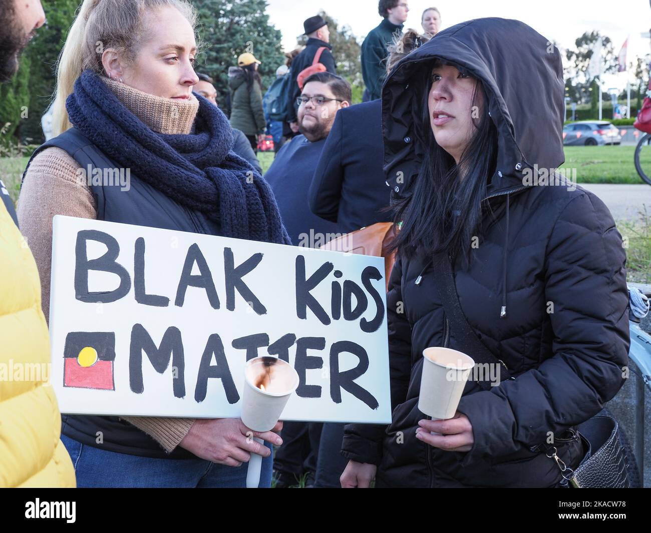 Canberra, Australia, 02/11/2022, Hundreds of people gathered at the ...