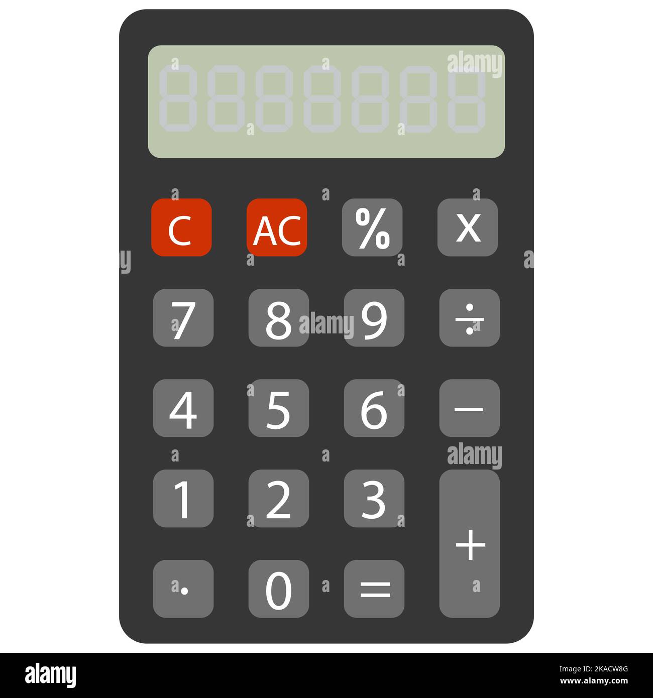 Electronic calculator on white background. Basic calculator symbol ...