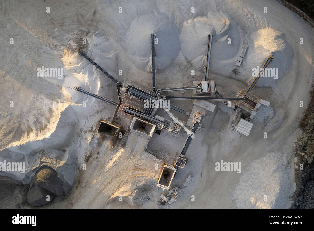 Aerial photographic documentation of a factory for the production of ...