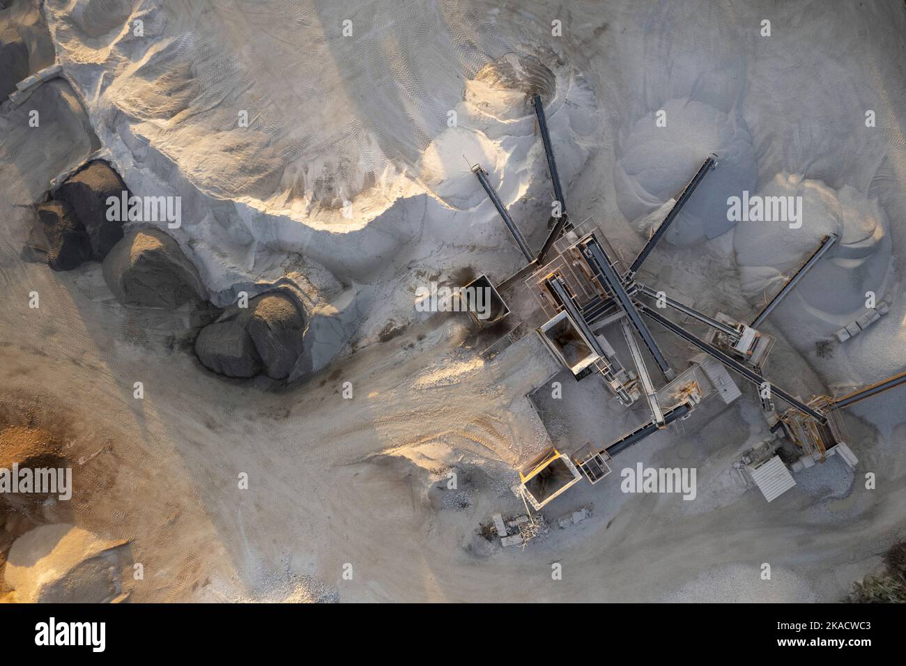 Aerial photographic documentation of a factory for the production of ...