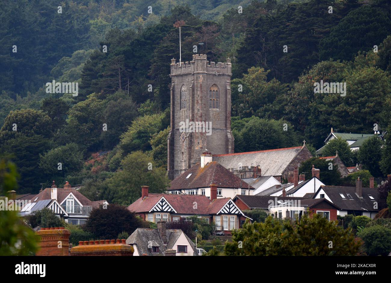 The Church of St Michael on a hill in Minehead, Somerset Stock Photo ...
