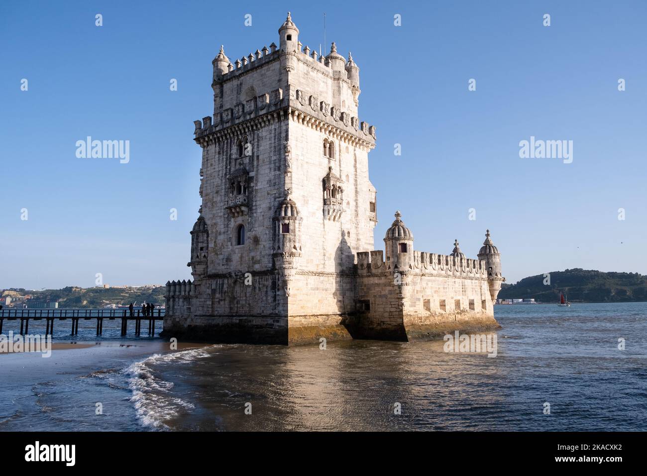 EVENING LIGHT, BELEM TOWER: The Torre de Belém (Belem Tower), Lisbon ...