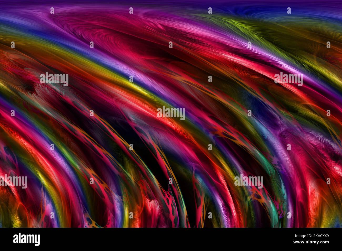 Colorful patterns fractal.Psychedelic fractal,texture of brush strokes ...