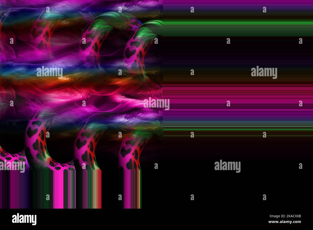 Colorful patterns fractal.Psychedelic fractal,texture of brush strokes ...