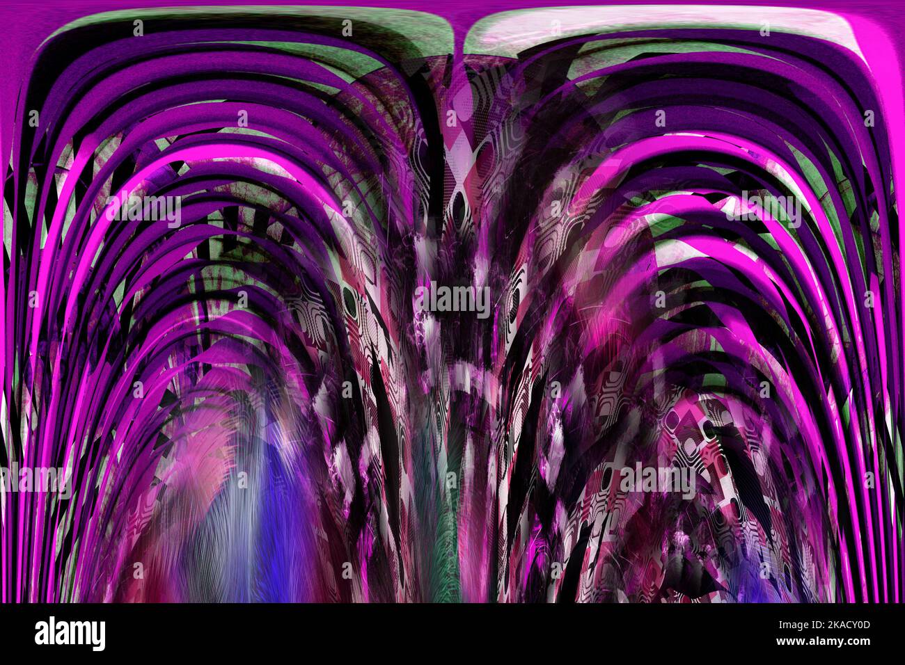 Colorful patterns fractal.Psychedelic fractal,texture of brush strokes ...