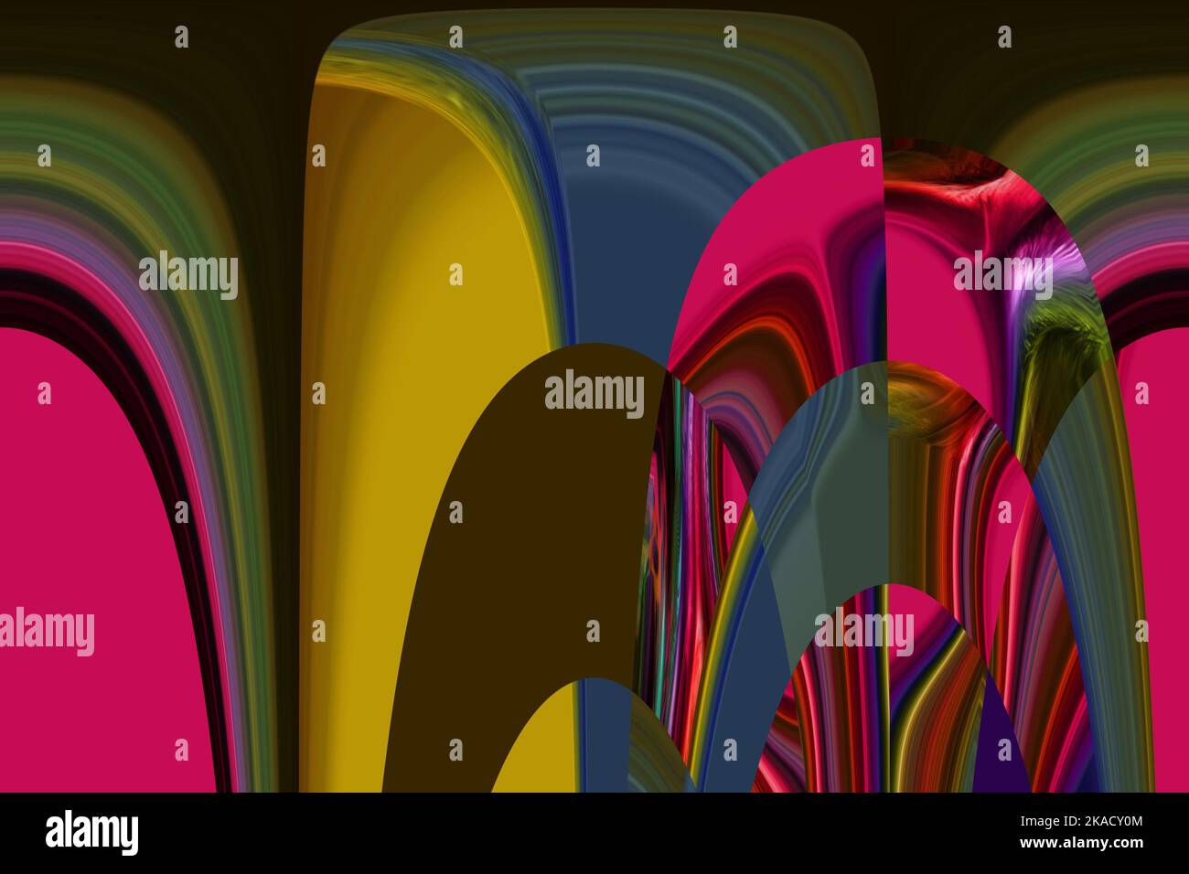 Colorful patterns fractal.Psychedelic fractal,texture of brush strokes ...